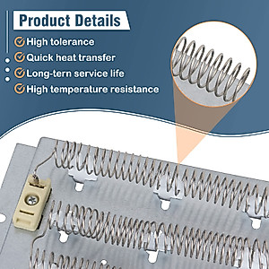 503978 61927 Dryer Heating Element Kit for speed queen, amana, admiral, crosley, maytag, magic chef, Replaces 964p3, 510329, Y503978, R0610067, 56047, 14218929-1 YEAR WARRANTY