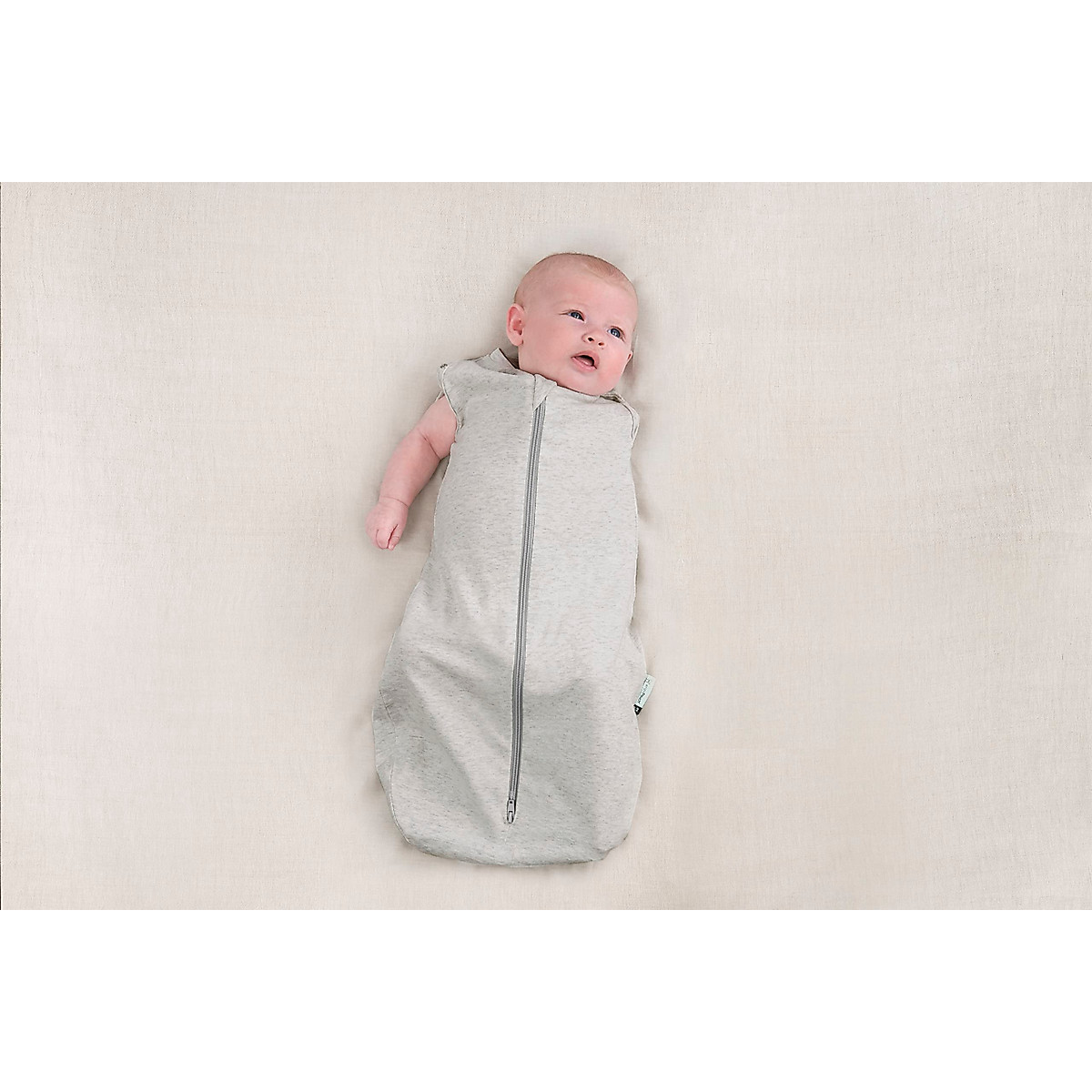 ergoPouch 0.2 TOG Cocoon Baby Sleep Sack 0-3 Months, Swaddle Sleeping Bag, Temperature Control Wearable Blanket (Grey Marle)