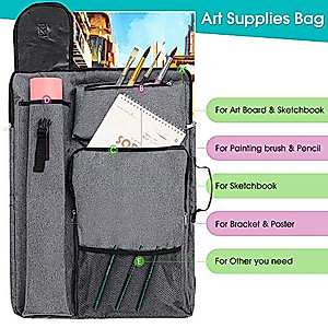 IN.DI&IN.WE Art Portfolio Case 18 x 24,Art Bags for Supplies Artwork/Poster Board/Project/Drawing Case.Large Art Portfolio/Display Screen Carrying and Traveling