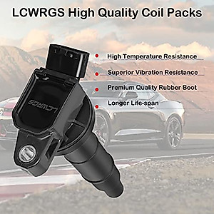 4PCS Ignition Coils for 2002 2003 2004 2005 2006 2007 2008 2009 2.4L Toyota Camry Matrix RAV4 Solara Highlander Scion TC xB Lexus HS250h 2.4 Coil Packs OE# UF333 C1330 90919-02244