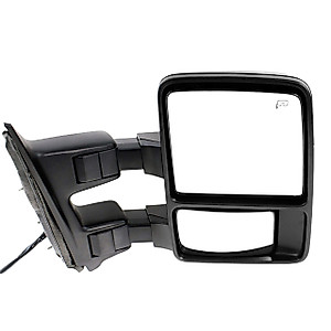 Kool Vue Passenger Side Power Heated Towing Mirror for Ford F-250 F-350 Super Duty F-450 Super Duty 2011-2012 Power Fold With Signal Light; Without Memory Auto Extend Textured