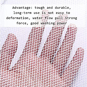 ACTTGGJ Set of 4 Heavy Duty Large ＆ Small Mesh Laundry Bags with Drawstring Mesh Wash Bags for Laundry，Durable Delicates Travel Organizer Bag for Washing Machine，Baby Washer Bag，Socks Bag (Coarse Mesh)