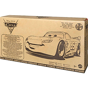 Mattel Disney and Pixar Cars Vehicle Set of 5 Collectible Character Toy Cars & Tool Cart, Inspired by World Grand Prix from Cars 2