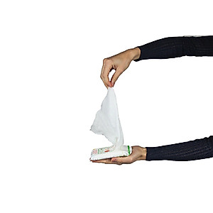 PÜRDOUX™ 100% Cotton Wipes for Babies and Children with Aloe Vera and Chamomile (Box of total 120 wet wipes in 12 resealable sachets, 10 wipes per sachet) (1 box (120 wipes,12 sachet/box,10 wipes/sachet))