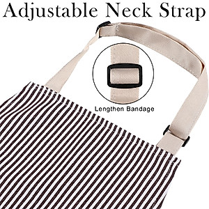 JaGely 8 Pcs Kitchen Cooking Aprons Adjustable Bib Aprons Chef Apron Kitchen Apron with Pockets for Women and Men, Chef, Kitchen, BBQ, Garden, Baking