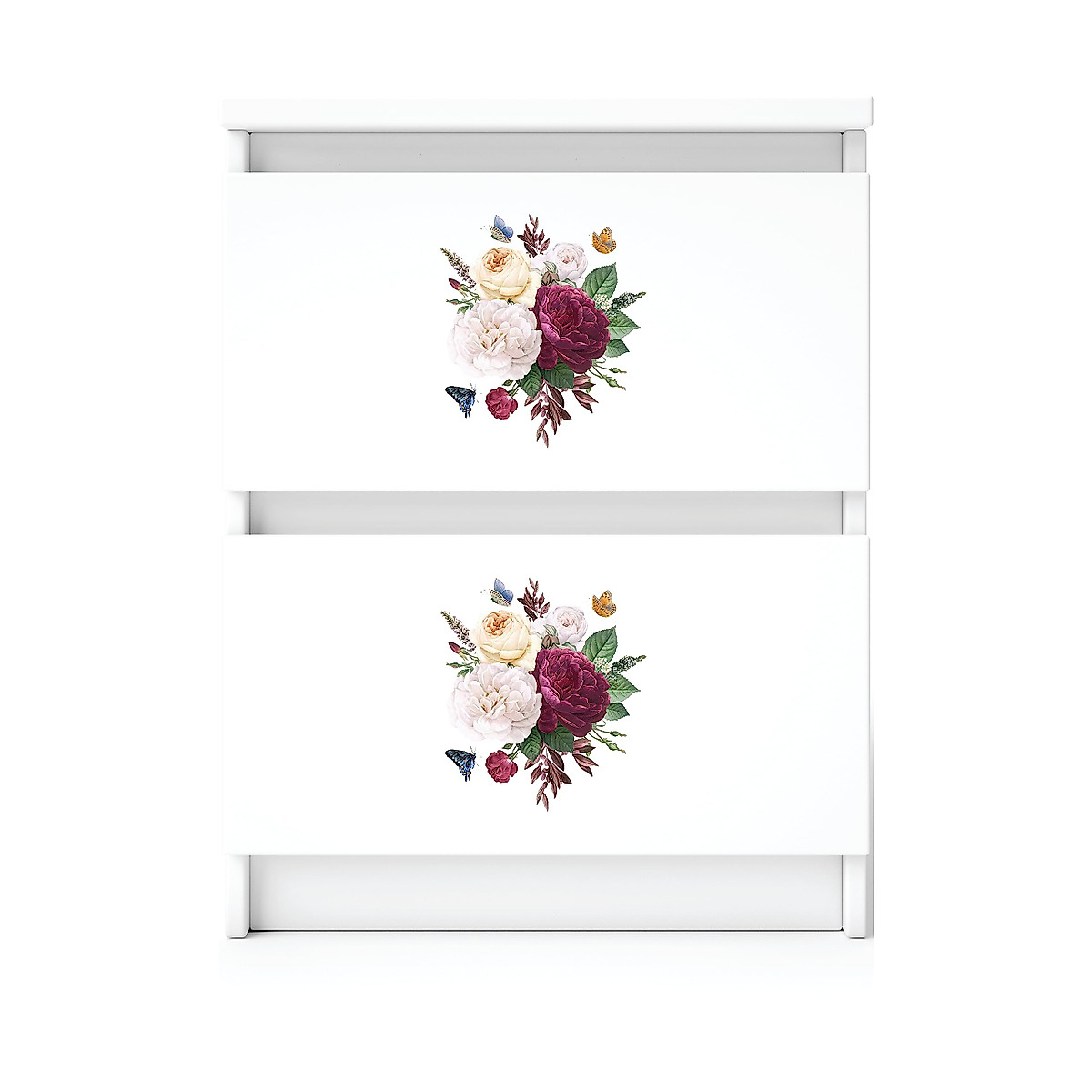 Bouquet Rub on Transfer, 6 x 6 inch Sheet - Dry Rub-On/Off Transfers Stickers for Decoupage Scrapbooking Crafts Mixed Media Collage Art