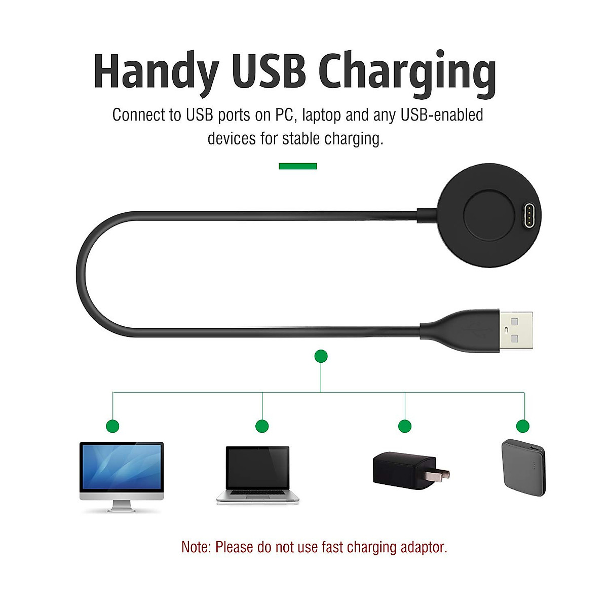 Charger Compatible for Garmin Fenix 5/5S/5X, Fenix 6/6S/6X, Fenix 7/7S/7X, Fenix 8 Charger Charging Stand, Charging Dock Station Cradle Holder with 1m USB Cable for Vivoactive 3/4/5 Smartwatch