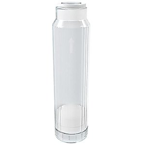 AQUATICLIFE 10" x 2.5" Translucent Refillable Reusable Water Filter Cartridge for DI Resin and Other Media