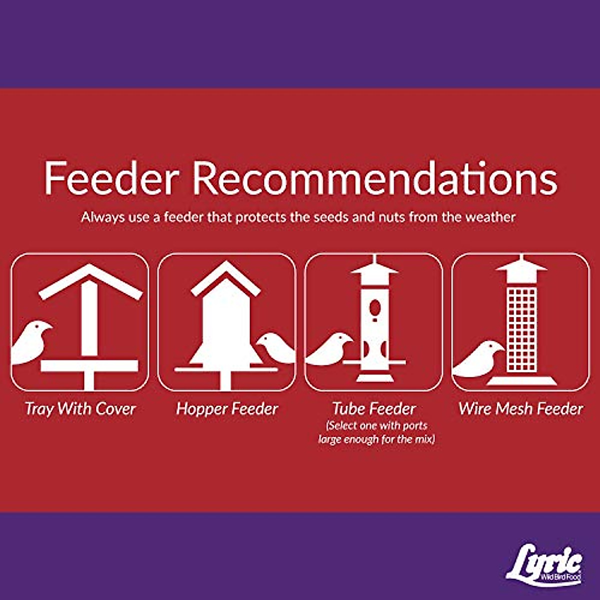 Lyric Delite Wild Bird Seed - No Waste Bird Food Mix with Shell-Free Nuts & Seeds - Attracts Buntings, Chickadees & Finches - 20 lb bag