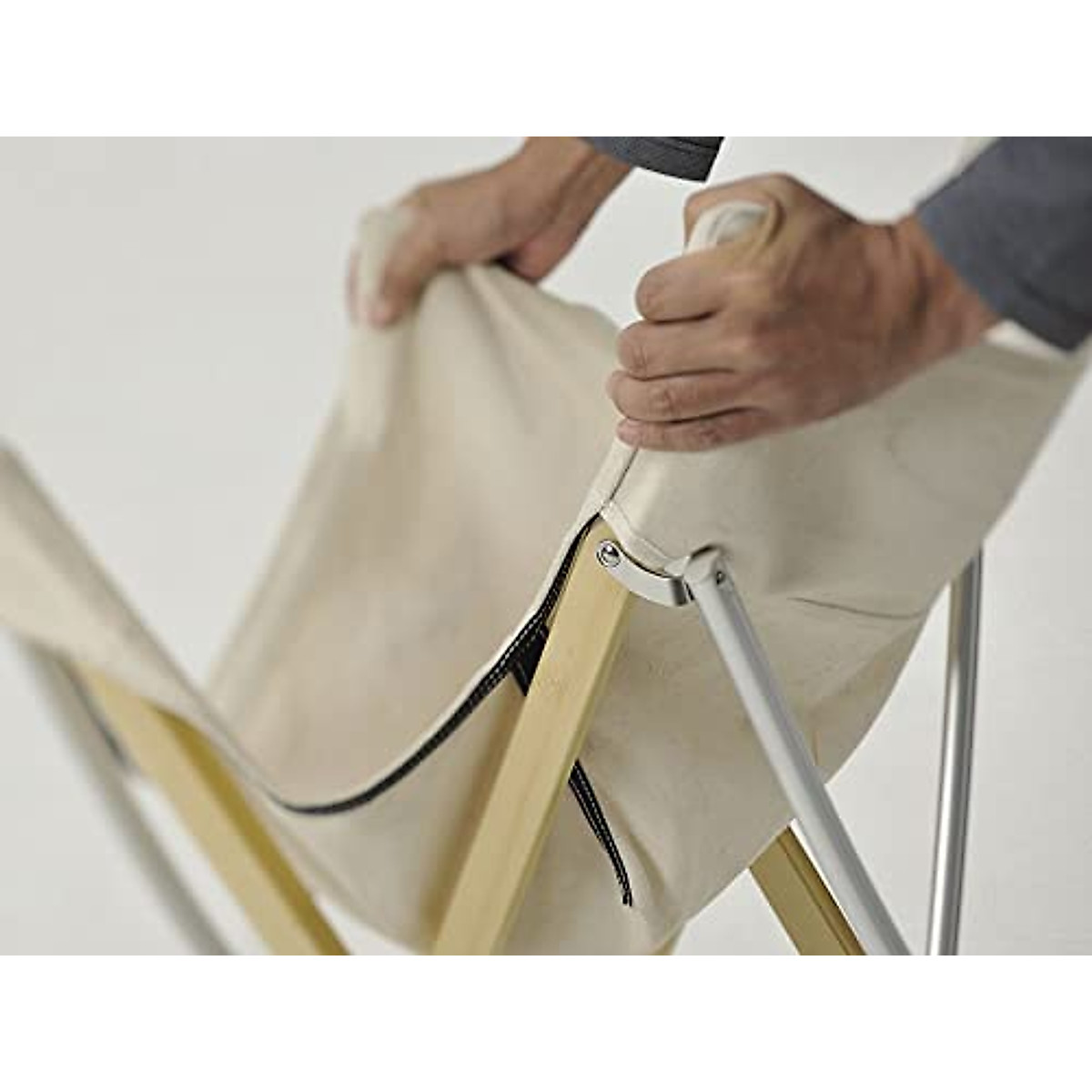 Snow Peak Take! Bamboo Chair, LV-085, Designed in Japan, Made of Canvas and Bamboo, for Indoor Outdoor Use, Lifetime Product Guarantee, White