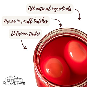 Redhawk Farms Pickled Beet Eggs - Beet Juice & Fresh, Whole Eggs, Pickled & Jarred For Freshness - Gluten Free & Non-GMO - (32 Oz)