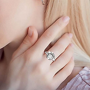 Between The Finger Ring Diamond Encrusted Chic Metal Geometric Fan Diamond New Ring White Foreverbrilliant Engagement Ring Engagement Jewelry Gift Women Wedding Rings Jewelry Features (White, 6)