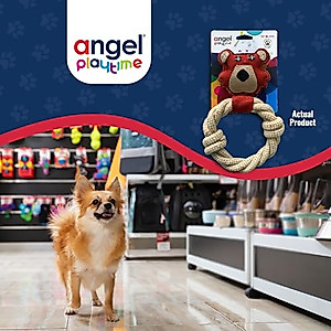 Angel Pet Supplies Bear Natural Rope Dog Toy | Handmade & Durable Dog Toys | Interactive & Mental Stimulation | Handmade Puppy Toys and Dog Toys