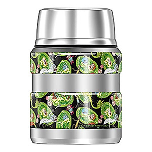 THERMOS Rick and Morty Portal Mayhem STAINLESS KING Stainless Steel Food Jar with Folding Spoon, Vacuum insulated & Double Wall, 16oz