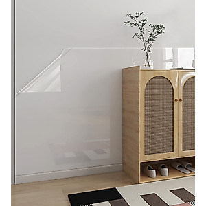 Electrostatic Absorption Wall Protective Film,Removable Clear Wall Protector Oil Proof Waterproof Sticker Furniture Protective Film Sticker, Heat Resistant Anti Scratch Wallpaper (Size : 120x1000cm)