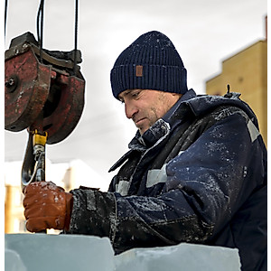 Wmcaps Warm Beanie Hats for Men Women, Fleece Lined Beanie Warm Winter Caps Unisex Fashion Knit Cuffed Cap (Slate Gray)