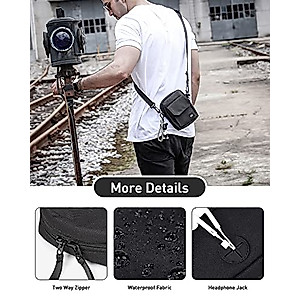Black Small Side Shoulder Bag Crossbody Bag For Men Women Mini Messenger Bag Satchel Bag Travel Purse Wallet Passport Holder Bag, Cell Phone Purse Neck Pouch Wallet- Unisex