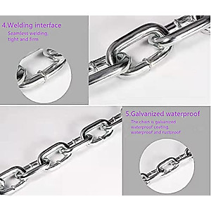 Safety Bicycle Chain Lock, Motorcycle Lock, Cannot Be Cut with Bolt Cutters Or Hand Tools.Premium Case-Hardened Security Chain for Motorcycles, Bike, Generator, Gates ,Outdoor Furniture,, Silver