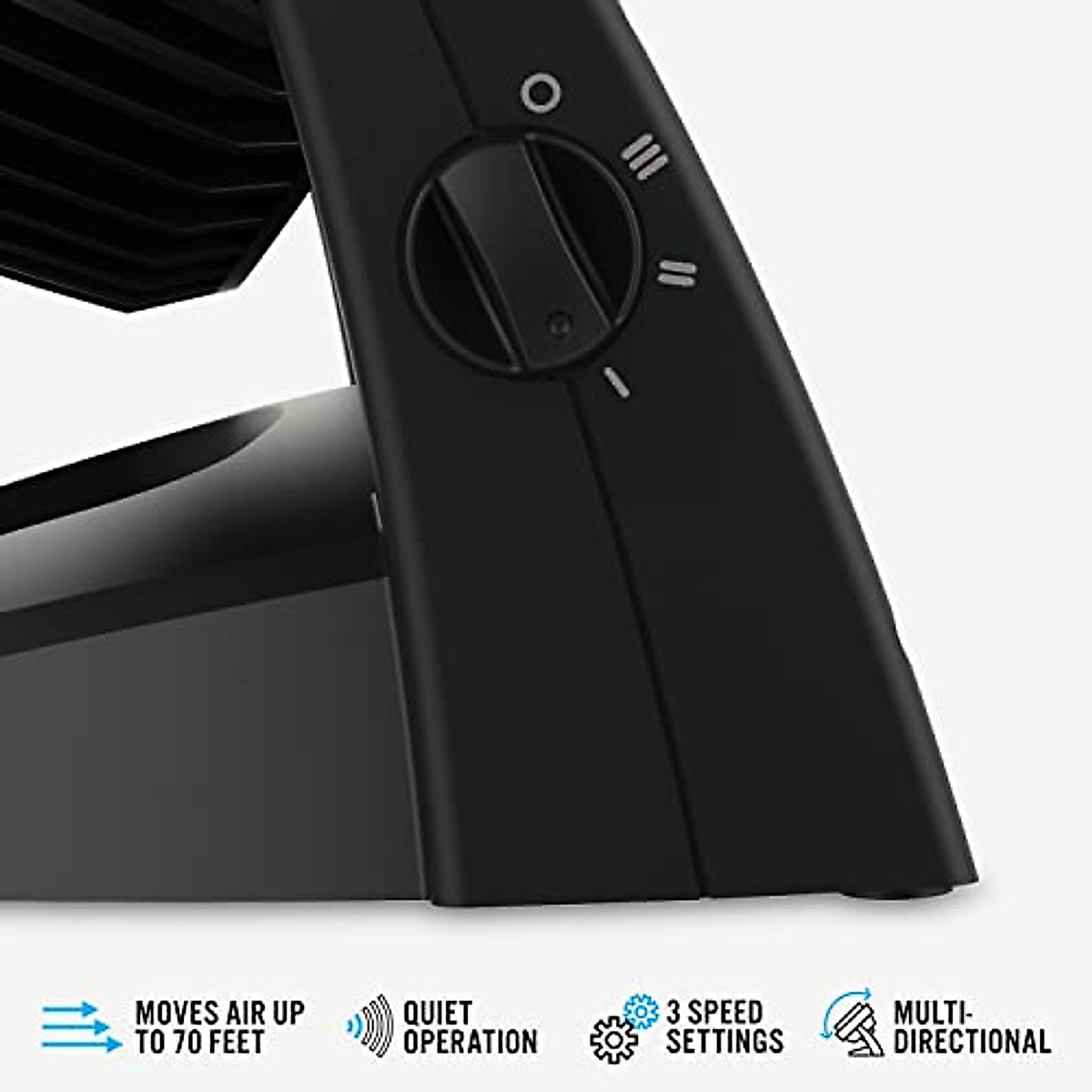 Vornado 630 Mid-Size Whole Room Air Circulator Fan & 460 Small Whole Room Air Circulator Fan with 3 Speeds, Black