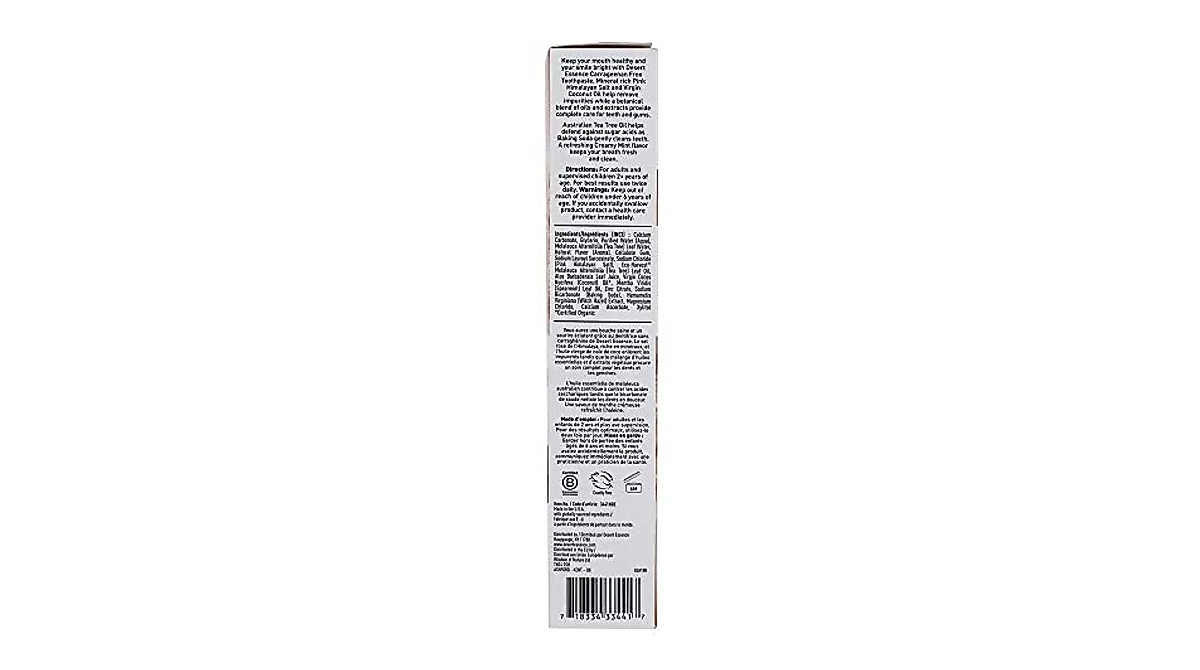 Desert Essence Pink Himalayan Salt Toothpaste – Natural & Fluoride-Free