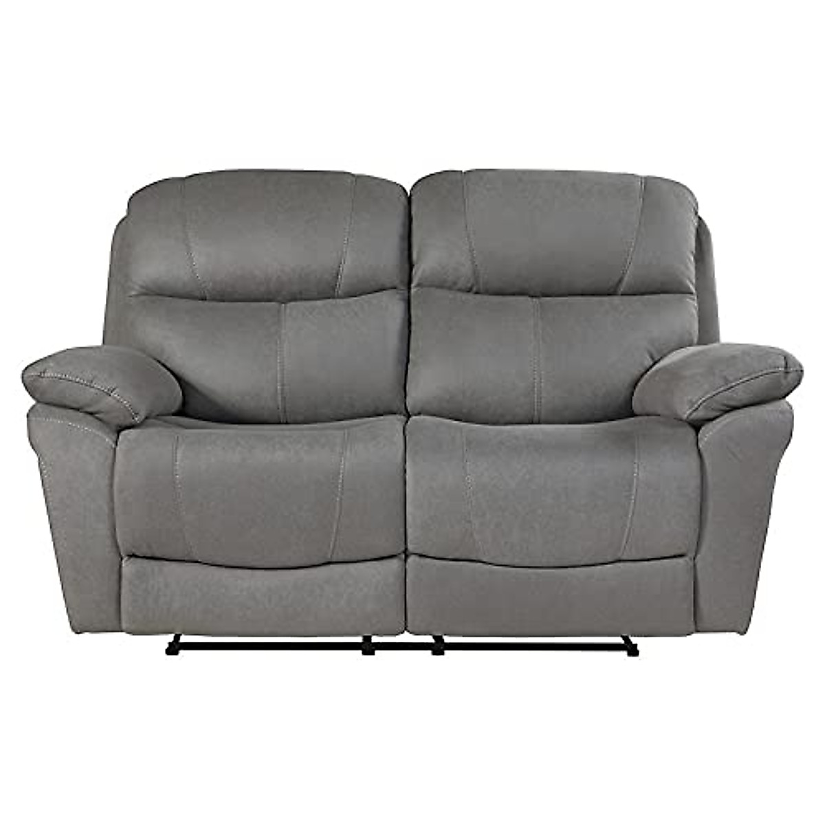 Lexicon Lapointe Wall-Hugger Manual Double Reclining Loveseat, Gray