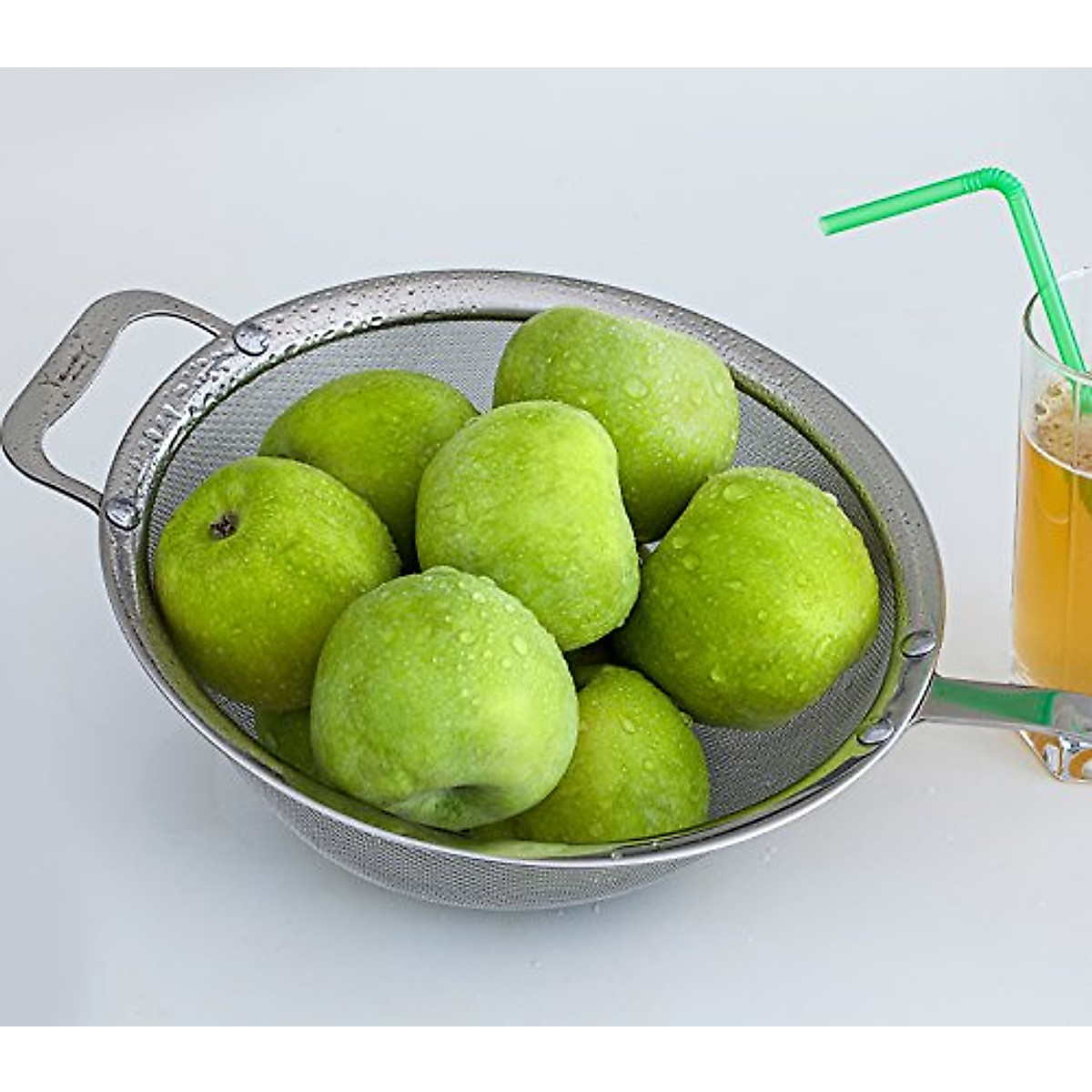 9" Kitchen Fine Mesh Strainer with Sturdy Handle and Wider Hook - Perfect for Quinoa