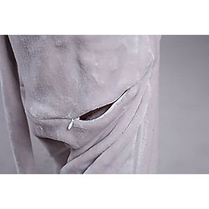 FashionFits Unisex Hoodie Jumpsuit Mouse Costume Pyjama Cosplay Sleepwear Gray XL