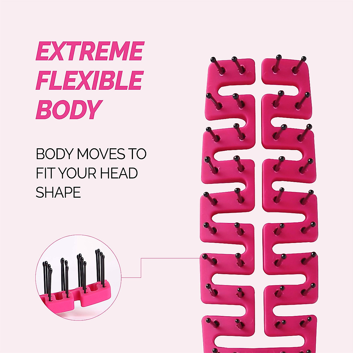 F3 Systems Folding Hair Brush with Mirror, Travel Folding Brush, Compact for Storage, Hair Brush Detangling Comb for Adult and Kids, Portable & Pocket Brush with Mirror, Healthy Shine, Wet & Dry Hair