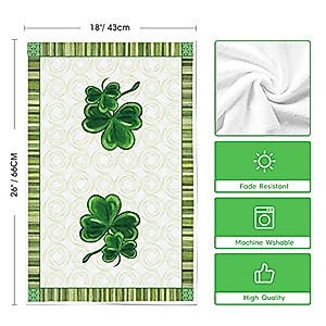 Artoid Mode Shamrock Vase Cross Happy St. Patrick's Day Kitchen Towels Dish Towels, 18x26 Inch Seasonal Spring Decoration Hand Towels Set of 4