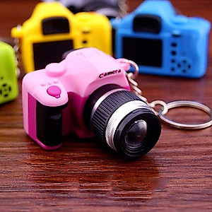 JJLFresheners Camera Keychain with Sound, Key Ring Decor Bag Wallet Pendant, Mini Camera Design Keychain Cute Novelty Ring Child Toy Kids Key Chain Pendant Creative Gift Key Chain Decorative