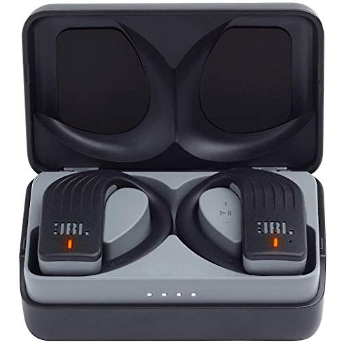 JBL Endurance Peak in-Ear Waterproof Sport Headphones Bundle with Plush Carry Case (Black)
