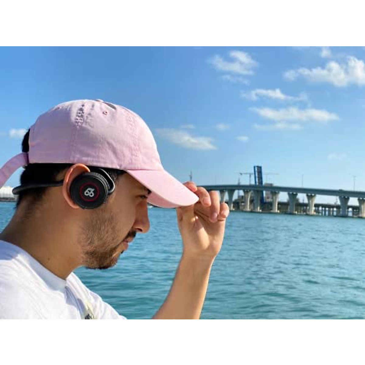 66 AUDIO - Sport2 - Wireless Sports Headphones - 25 Hours Music Playback, Noise Cancelling Microphone, BT 5.0, HD Sound, Premium, Lightweight, Foldable. Running, Cycling, Fitness, Gym, Neckband (2023)