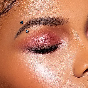 Pierced Owl 16GA G23 Implant Grade Titanium Internally Threaded Ball Ends Cartilage Helix Rook Eyebrow Curved Barbell (Rainbow)