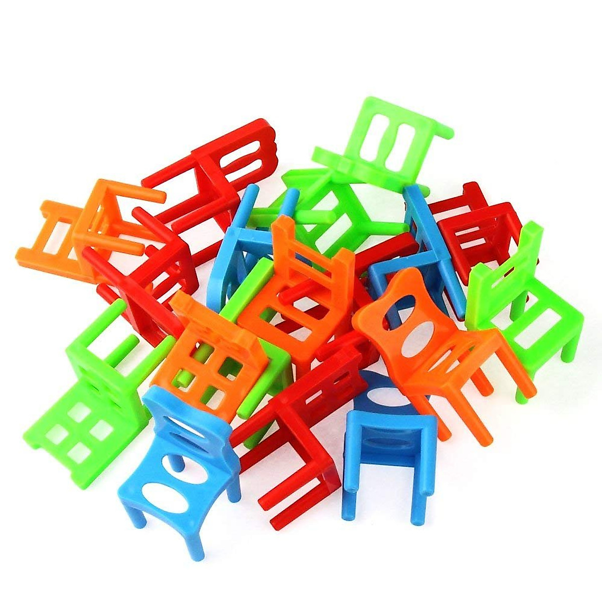 Jenilily Stacking Chairs Game Family Board Balancing Toys Games for Kids (18 Chairs Toys Set)