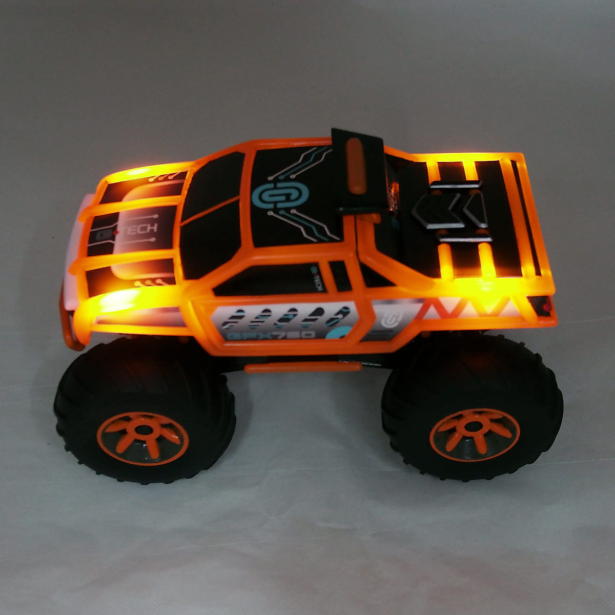 Monster Truck with Lights & Sounds, Motorized Orange Truck for Boys, Girls, Toddlers 3+