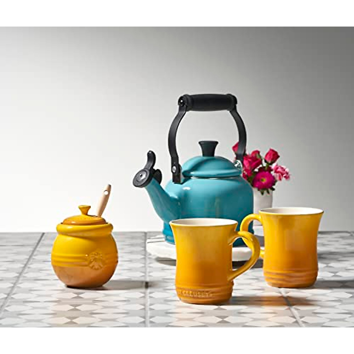 Le Creuset Enamel On Steel Demi Tea Kettle, 1.25 qt., Caribbean