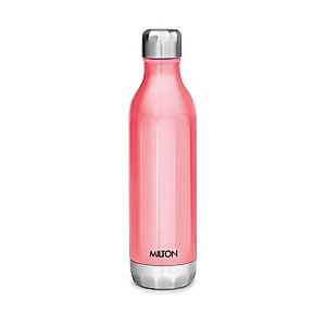 Milton Bliss 600 Vacuum Insulated Thermosteel Water Bottle/Flask | 18 oz | 540 ml | 24 hours Hot & Cold, 18/8 Stainless Steel, BPA Free, Food Grade, Leak-Proof | Pink