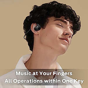 BUGANI Open Ear Headphones Conduction Bluetooth Earphones Wireless USB-C Fast Charging 8 Hours Playtime IPX5 Waterproof for Outdoor Sports Hiking Earbuds Kids Students Children Teenagers Girls Boys