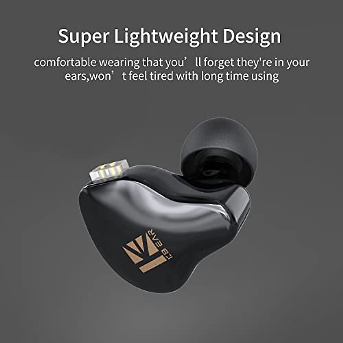 keephifi KBEAR KS1 in Ear Monitors KBEAR Earbuds Single DD Wired Earphone Studio Earbuds IEM Earphones in Ear Headphones Wired Noise Cancelling Headset for Musicians Drummers Singers (Clear, No Mic)