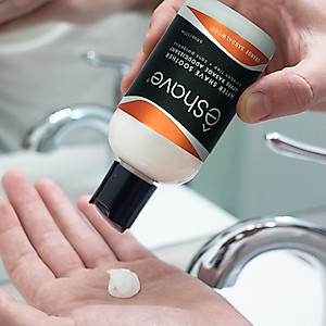 eShave Luxury After Shave Balm for Men-After Shave Lotion Soothes Razor Burn- Deep Moisturizes Skin- All-Natural Vegan After Shave Cream Zesty Orange Sandalwood 6 oz