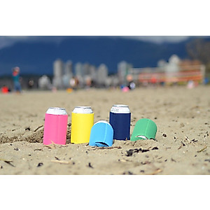 12 Pack Neoprene Can Cooler Sleeves for Standard Size Soda and Beer Cans - Perfect for HTV, Sublimation - Blank Can Coolies – Anti-Slip & Easily identify your Can – Fits 12oz & 16oz Cans - Multi-color