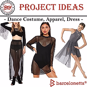 Power Mesh Fabric | 5 Yards Continuous | 60" Wide | 4-Way Stretch, 10% Spandex | Lightweight, Sheer (Scarlet)