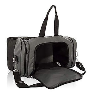 Dalix 17'' Blank Duffle Bag in Gray and Black Medium