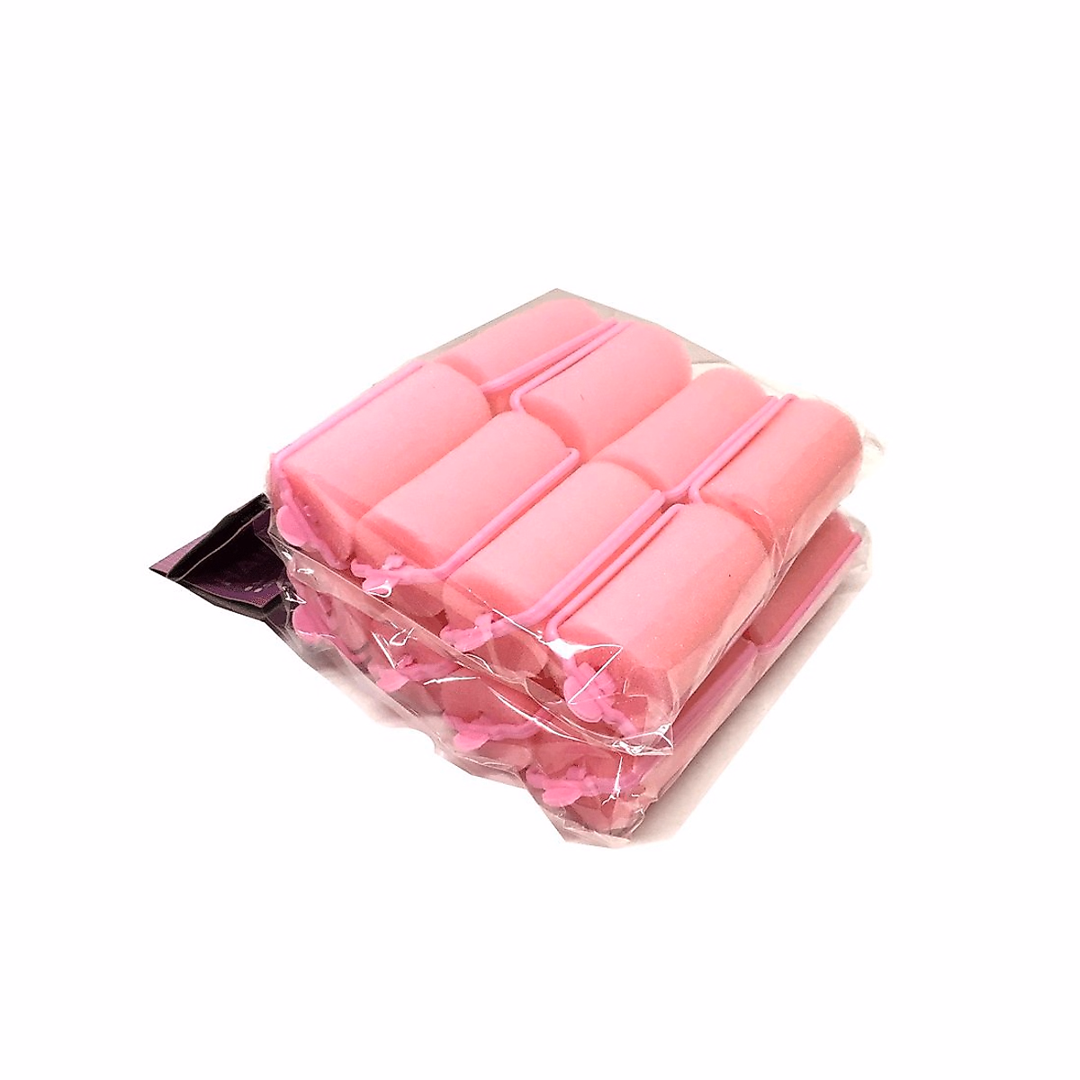 Pink Foam Sponge Hair Rollers (Large 16pc)