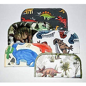 1 Ply Printed Flannel Little Wipes 8x8 Inches Dinosaurs