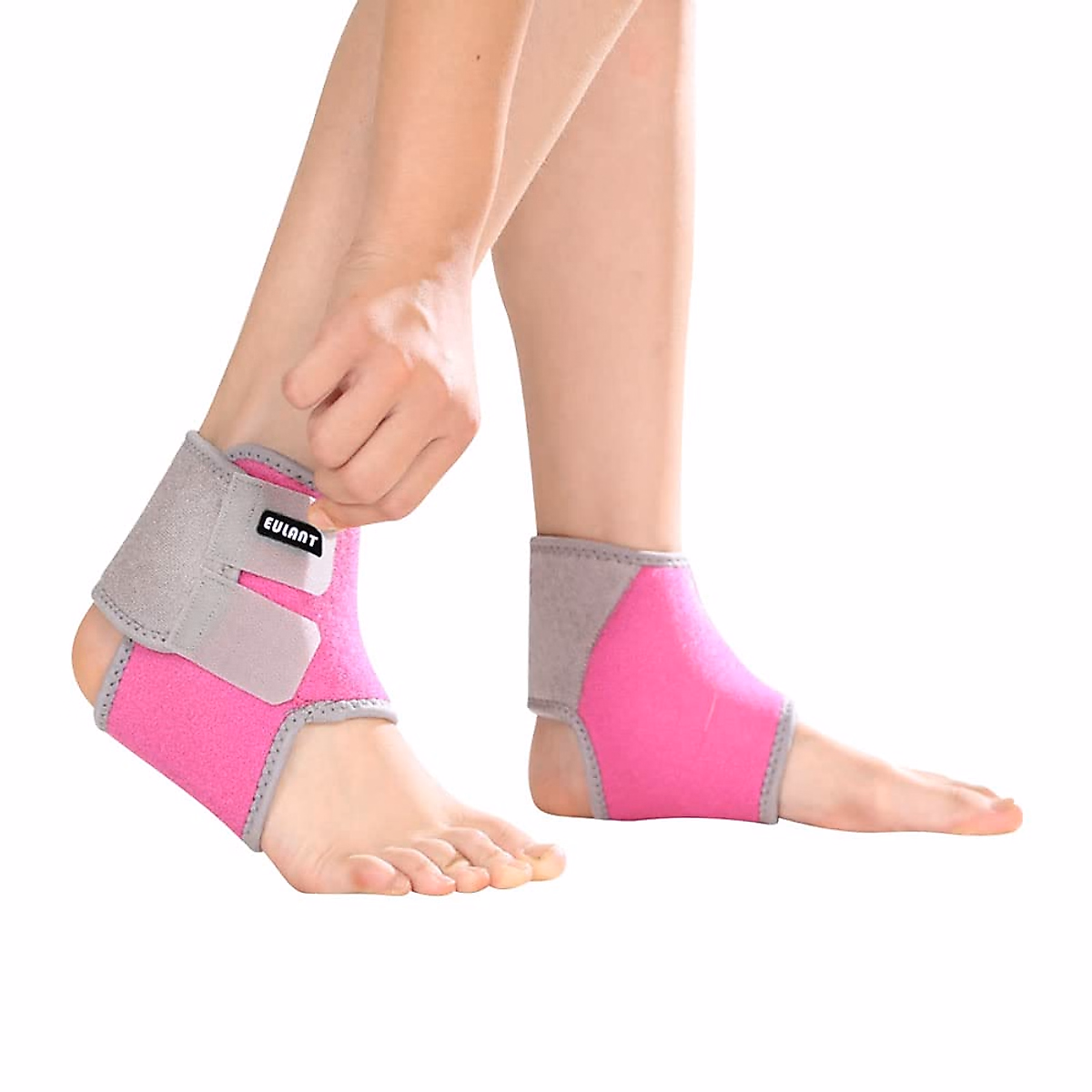 EULANT Kids Ankle Brace 1 Pair, Children Ankle Support, Ankle Compression Sleeve for Foot & Ankle Swelling, Achilles Tendon, Joint Pain, Injury Recovery, for Ice Skating Dance Hiking Running