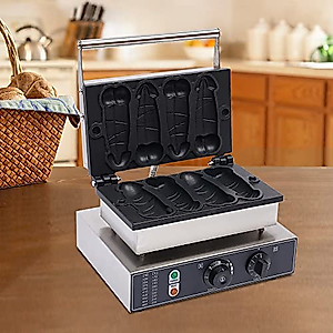 PIAOCAIYIN Electric Waffle Maker Machine, Non-Stick Coating Waffle Baker Machine, Corn Dog Maker, Stainless Steel Hot Dog Waffle Baker, Commercial Hot Dog Waffle Maker for Home and Commercial Use