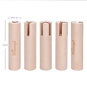 Niteangel Set of Beech Stilts for Elevating & Safely Setting Multi-Chamber Series Maze House (Set of 5 Stilts (4.33'' H))