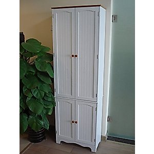 Homecharm-Intl 23.8x11.8X 72.2-Inch Storage Cabinet,White (HC-004)