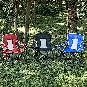 VOYSIGN Mesh Folding Camping Chairs for Adults, Oversized Portable Outdoor Chairs, Weight Capacity 325 lbs with Cup Holder, Storage Pocket, Carry Bag